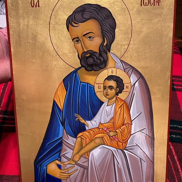 Jesus Christ the Enthroned Hand Painted Byzantine Icon With Polished ...