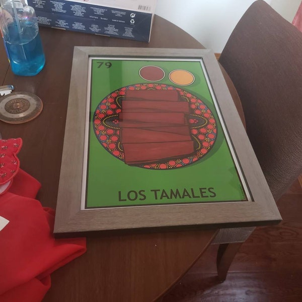 Los Tamales Lotería Card - Mexican Bingo Art Print - Mexican Food ...