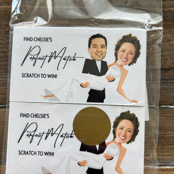 Bridal Shower Scratch off Game - Perfect Match - Personalized Bride ...