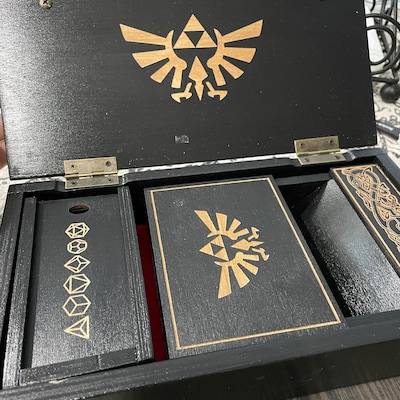 Zelda Triforce Set Wooden Dice Tray and Dice Tower for Fans of the ...