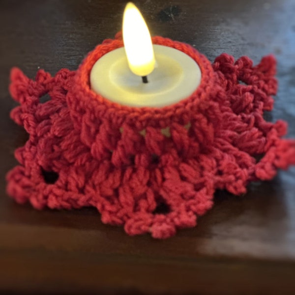Crochet Pattern Tealight Holder let It Snow Language: English / German ...