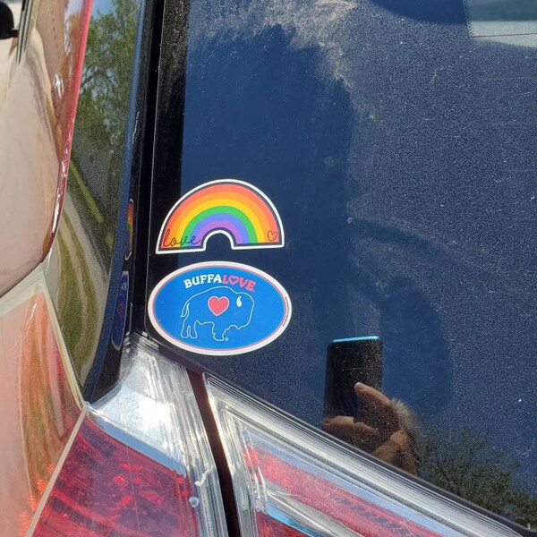 Rainbow Love Vinyl Sticker | Waterproof Pride LGBTQ+ Decal - Etsy