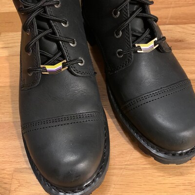 Non-binary Lace Locks Subtle Pride Shoelace Shoe Charm Agender Bigender ...