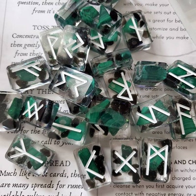 Magical Sparkle Glitter Bling Elder Futhark Viking Resin Runes - Etsy