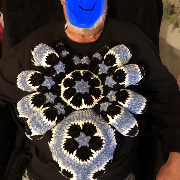 Crochet Pattern Solid Shapes Giant Tarantula Spider African Flower PDF ...