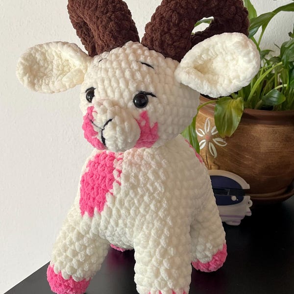 Amigurumi Ram Pattern, Crochet Pattern Ram, Large Plushie Amigurumi ...