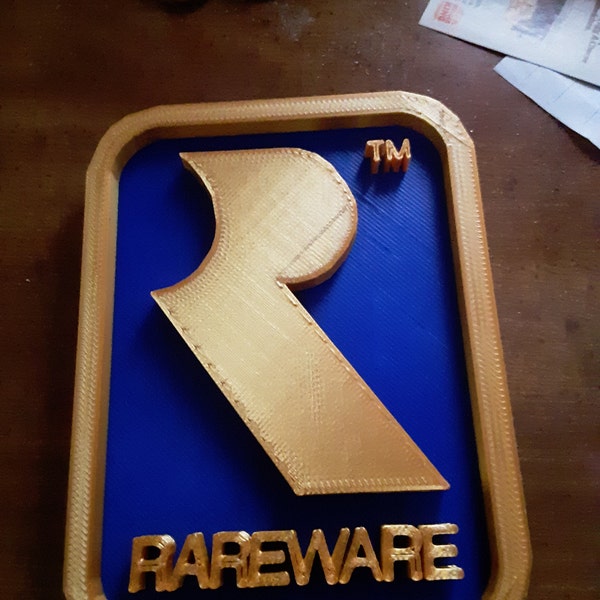 Revised* Rareware Video Game Logo Sign Decoration ~ 4.5x3in (videogame ...
