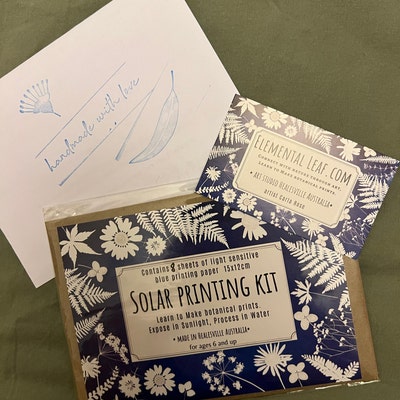DIY Solar Printing Kit , Craft Kit , Cyanotype , Kit , Solar Printing ...
