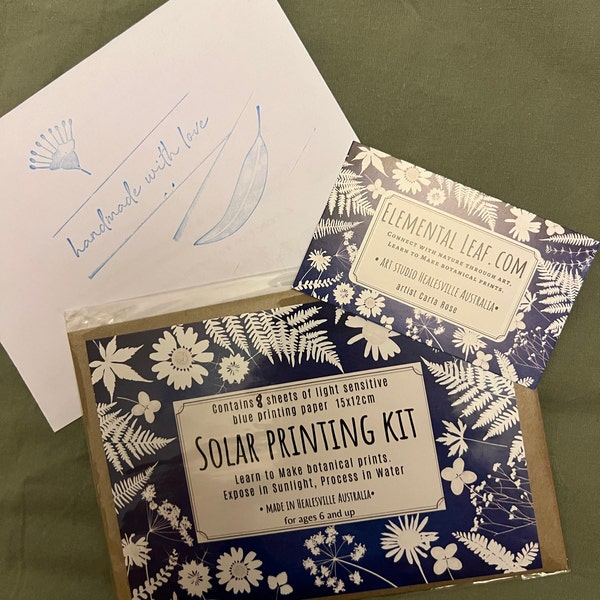 DIY Solar Printing Kit , Craft Kit , Cyanotype , Kit , Solar Printing ...