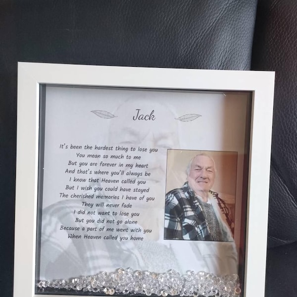 Personalised Remembrance Frame. in Memory Frame. Sympathy Gift ...