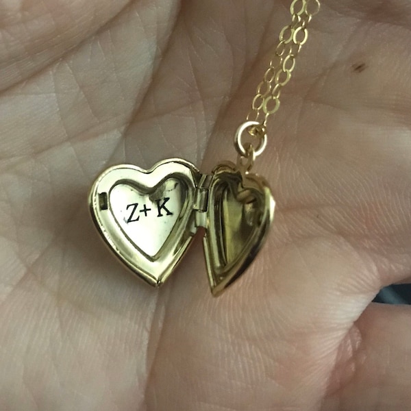 Heart Locket • Personalized Heart Lockets • Engraved Heart Necklace ...
