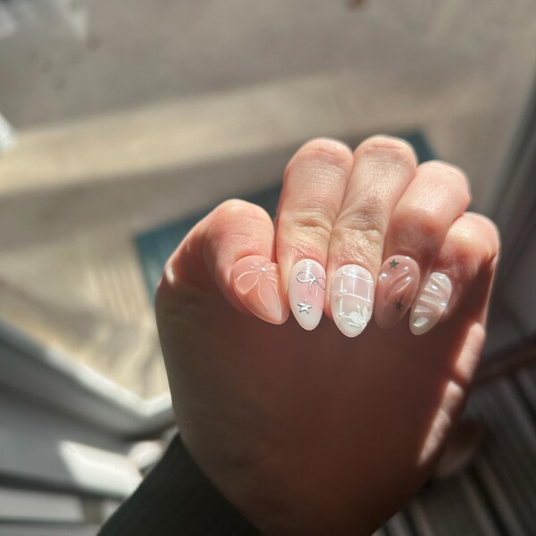 Custom Design No.109 Press on Nails Ins Nails Pretty Nails Premium ...