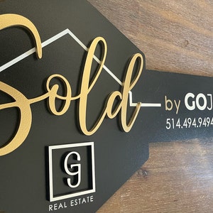 Sold Sign for Realtor, Sold Wooden Sign, Closing Gift Real Estate Agent ...