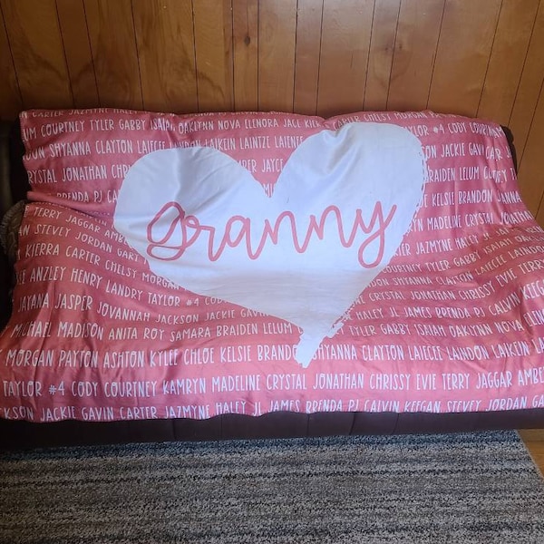 Personalized Grandparent Blanket, Personalized Nanny Blanket ...