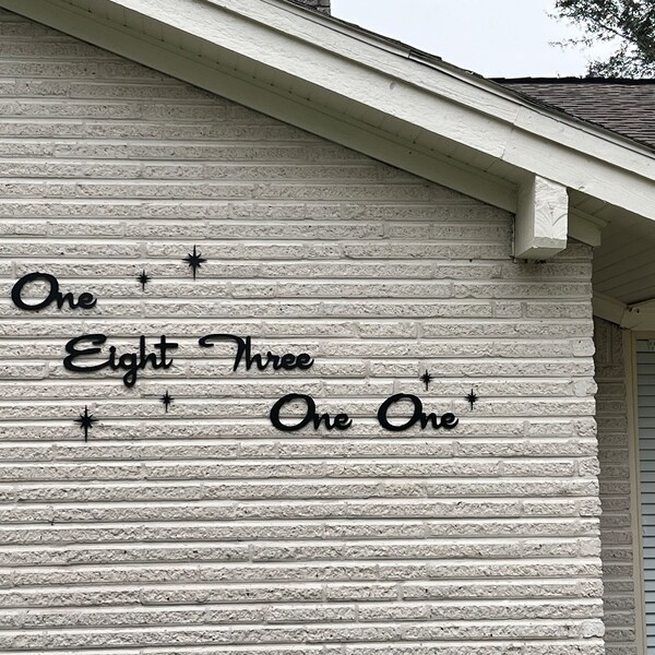 Atomic Starburst for Outdoor House Numbers - Etsy