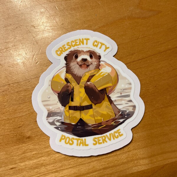 Crescent City Otter Sticker | Lunathion Postal Service - Etsy