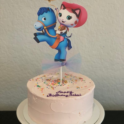 1 Disney Junior Sheriff Callie Themed Cake Topper or Centerpiece Pick ...