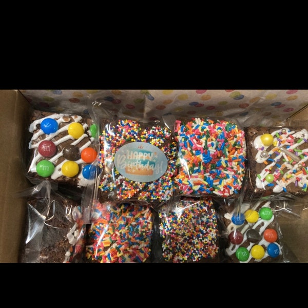 Birthday Brownie Box - Etsy