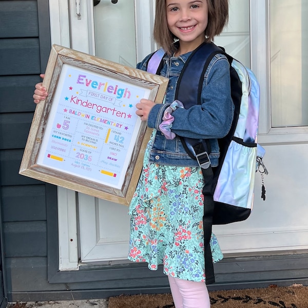Editable First & Last Day School Sign | Canva Template | Back to School ...