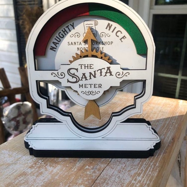 SANTA METER Tabletop Customizable SVG - Laser Cut Files for Glowforge ...
