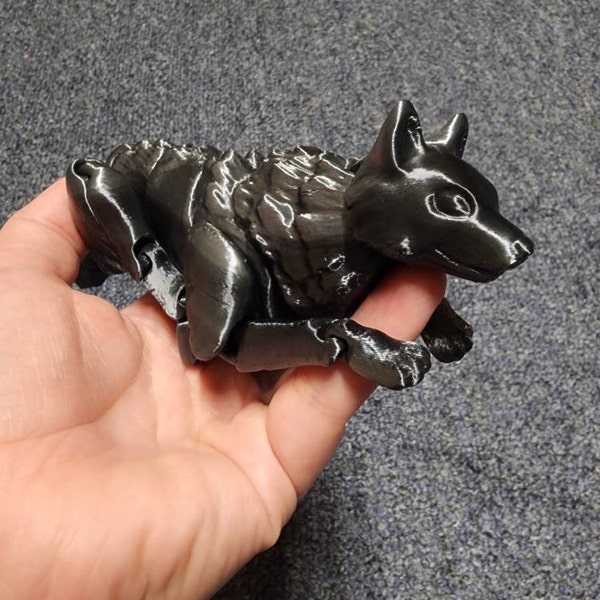 Articulated 3D Printed Wolf, Flexi Animal, Fidget Toy - Etsy