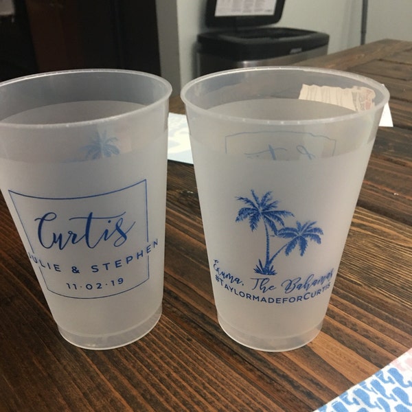 Personalized Shatterproof Cups, Frosted Party Cup, Personal Monogram ...