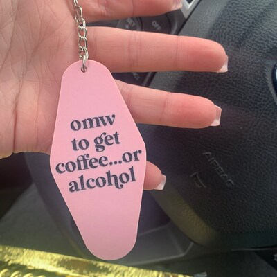 Custom Text Keychain Stocking Stuffer Acrylic Hotel Keychain Retro ...