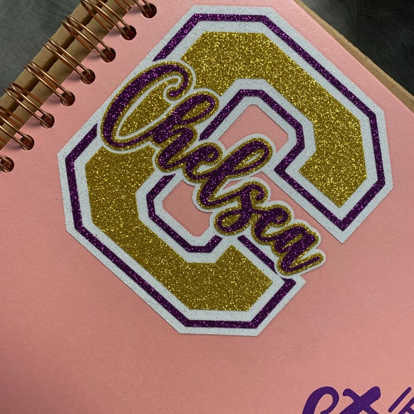 Glitter BIG Varsity Letter Name Stickers & Magnets - Varsity Junior ...