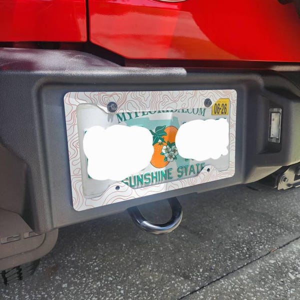 Green Palm Tree License Plate, Cute Car Accessory, Coastal License ...