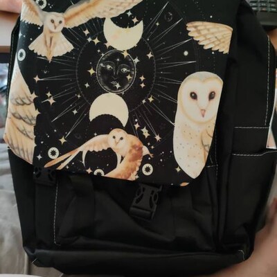 Celestial Dragonfly Moon Phase Unisex Casual Shoulder Backpack, Witchy ...