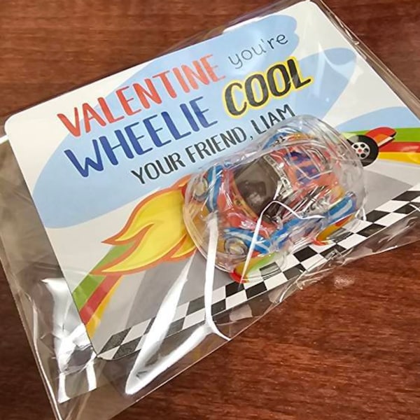 Valentines Day Race Cars Bags and Card Kit Wheelie Cool Race Car ...