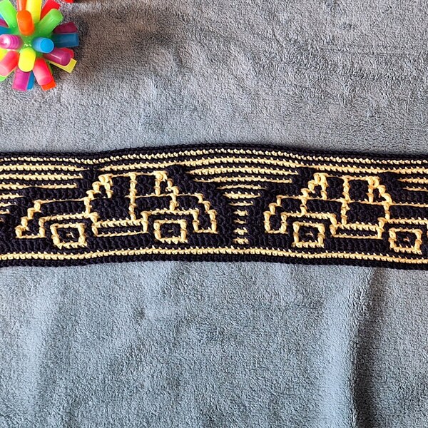 Little Train and Carriage Overlay Mosaic Crochet Block - Etsy