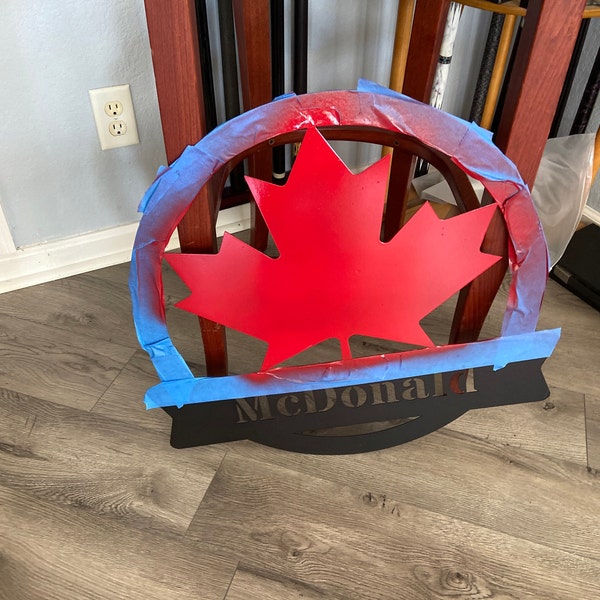 Personalized Maple Leaf Metal Sign - Canadian Home Decor - Etsy