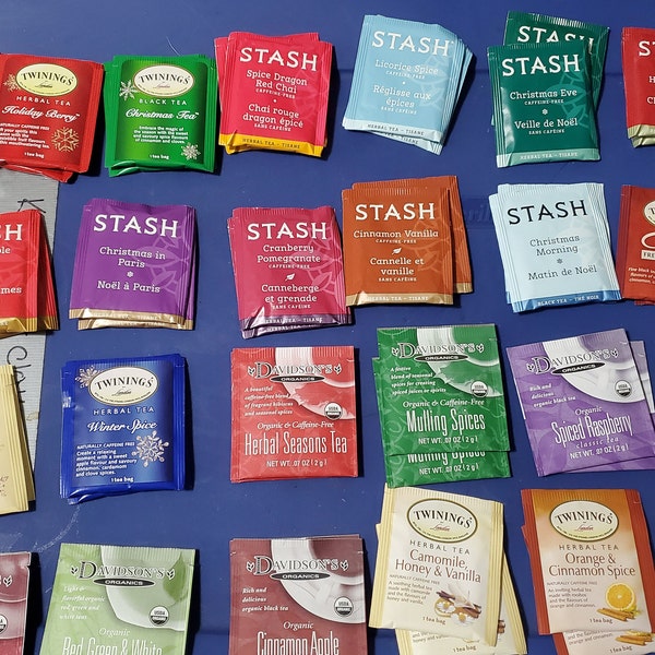 Holiday Tea Bag Sampler Gift Set Seasonal Variety Collection 45 Ct, 15 ...