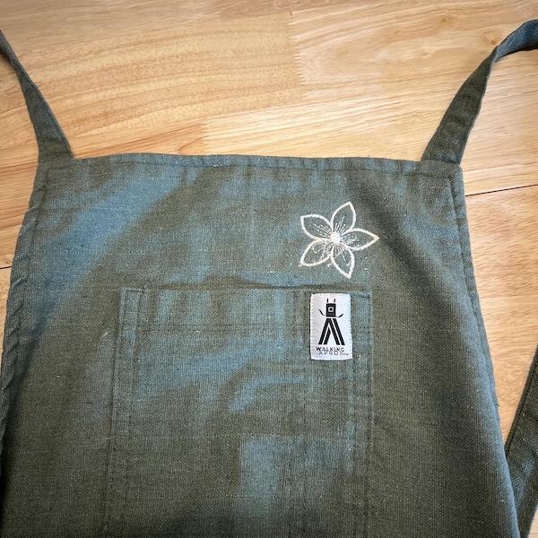 Green Durable Cotton Canvas Pottery Apron Ceramic Apron Throwing Apron ...