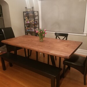 Tavern Farmhouse Bench Rustic Solid Wood Bench / Stained All | Etsy