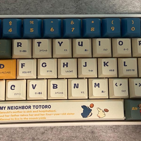 Ghibli Anime Japanese Style Keycap 152 Set | PBT Custom & Handmade for ...