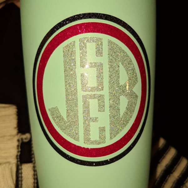 Four Initial Monogram Decal Sticker - Four Letter Monogram Decal, 4 ...