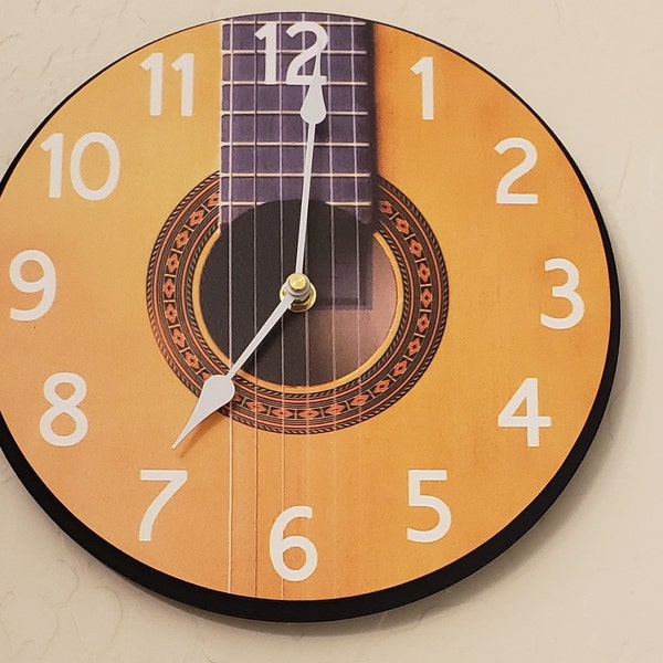 Guitar Clock Music Clock , 8 Sizes!!, EXTRA Quiet Mechanism, Lifetime ...