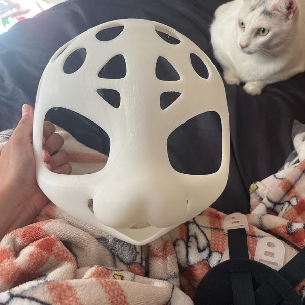 Feline Canine Head Base Fierce Face Short Snout Furry Fursuit 3D Print ...