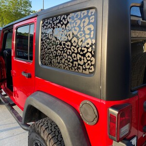 Leopard Cheetah Print Rear Window Decals Fit Jeep Wrangler - Etsy