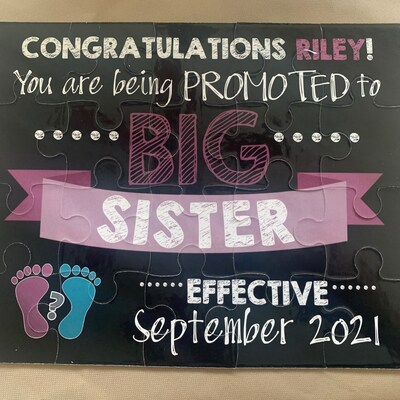 Personalized Pregnancy Announcement Puzzle Personalized - Etsy