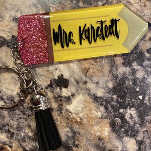 Personalized Acrylic Keychain Round Keychains Custom Name - Etsy