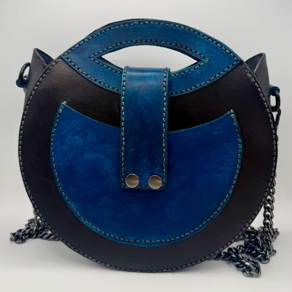 PDF Pattern. Leather ROUND Crossbody Bag With Video - Etsy