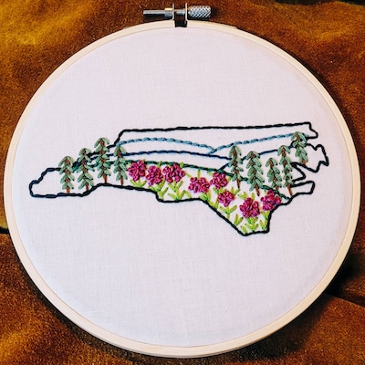 North Carolina State Embroidery Pattern Instant Digital Download PDF ...