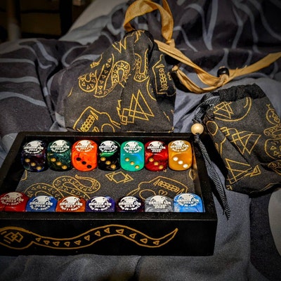 Custom D&D Dice Bag small Personalized, Reversible, Handmade, 100 ...