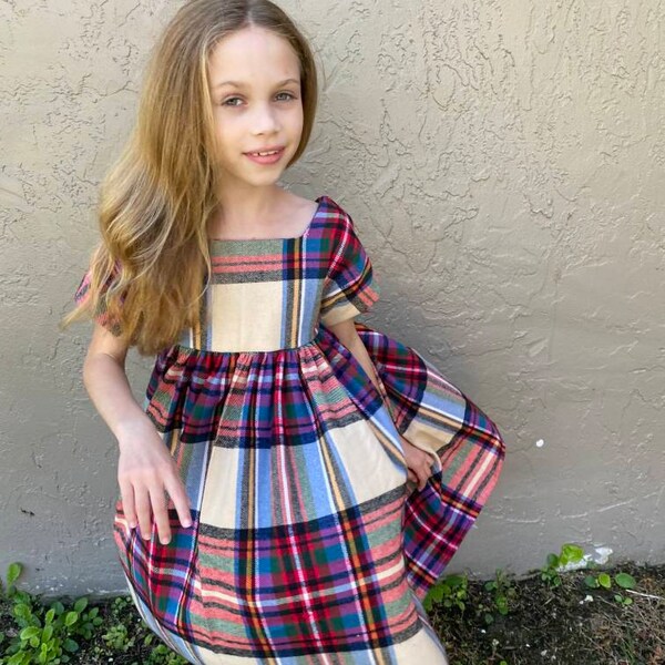 Plaid Sparkle Pinafore for Baby and Toddler Girls - Etsy