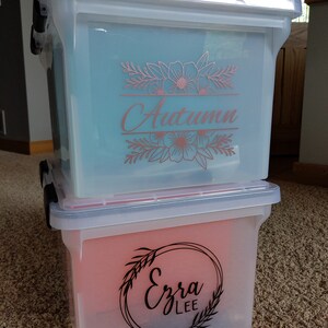 Personalized Photo Storage Bin Baby Photo Box Organizer | Etsy