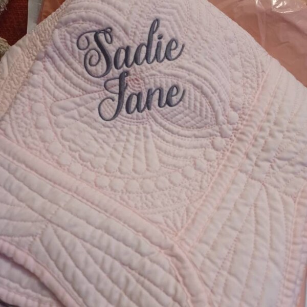 Personalized Baby Quilt, Monogram Baby Quilts, Baby Girl Quilt ...