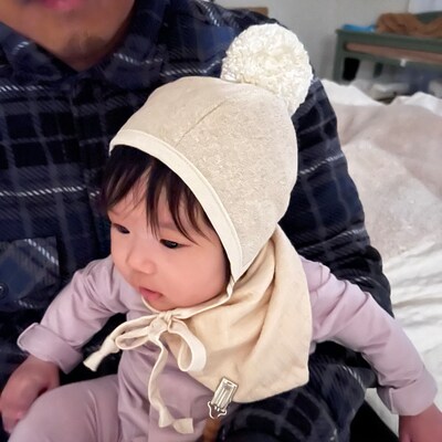 Fall Baby Bonnet Handmade Cotton Hat Corduroy Bonnet With - Etsy